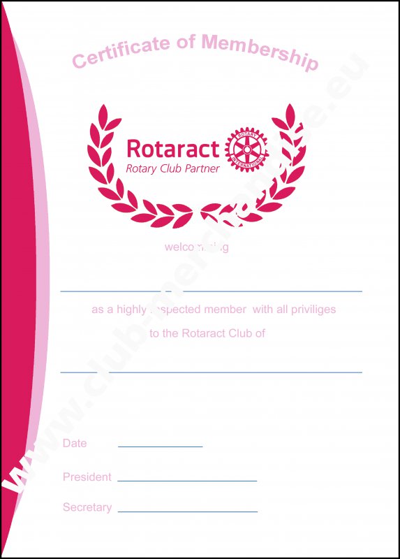 Rotaract Membership Certificate | RACB 02